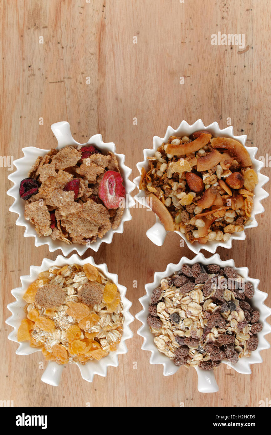 Delicious mix granola muesli cereal with fruits and nuts, healthy ...