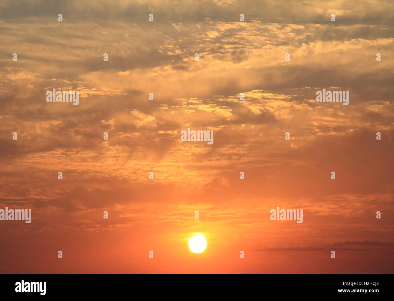Sunset sky under the sea Stock Photo - Alamy