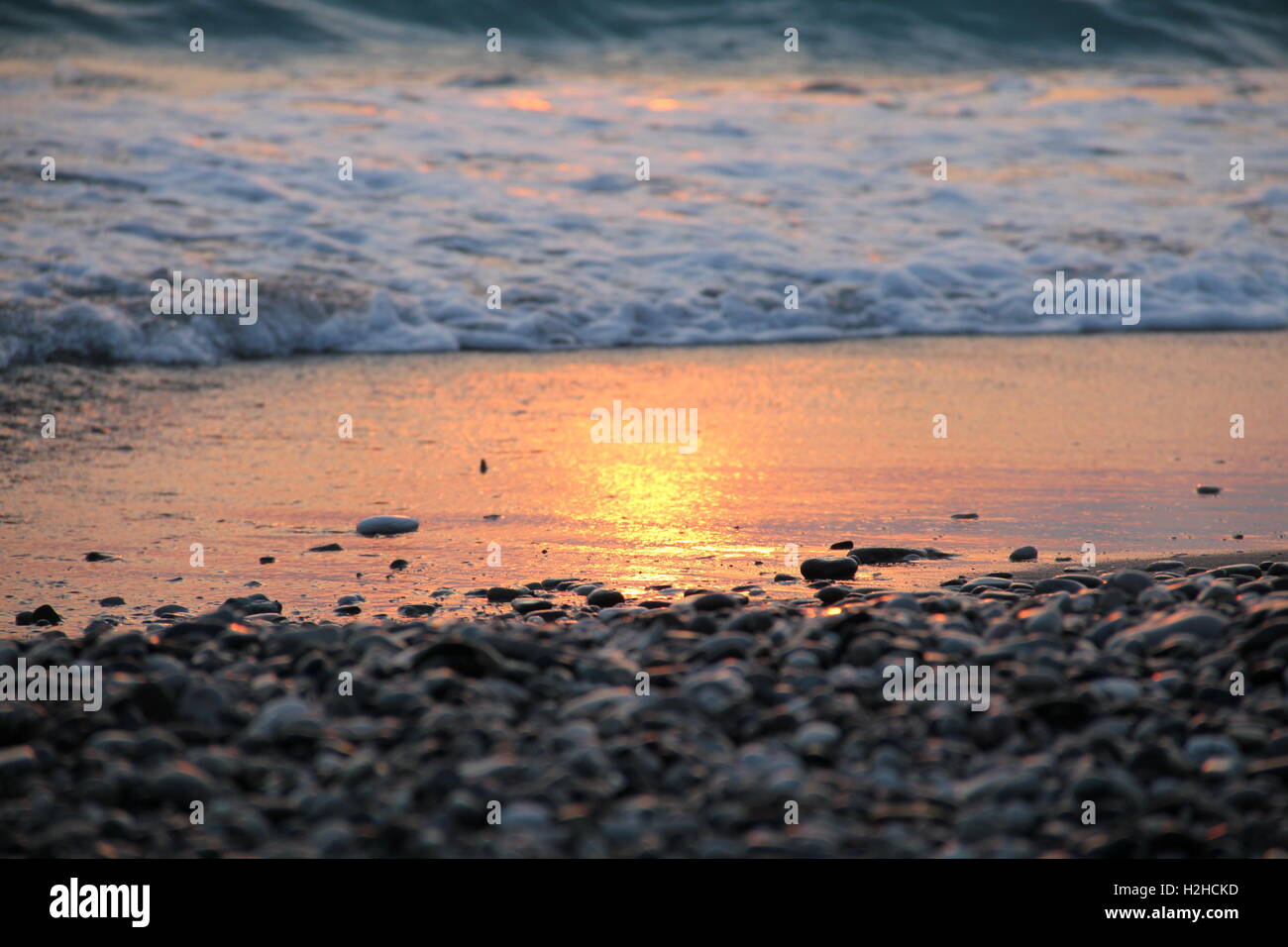 Sunset sky under the sea Stock Photo - Alamy
