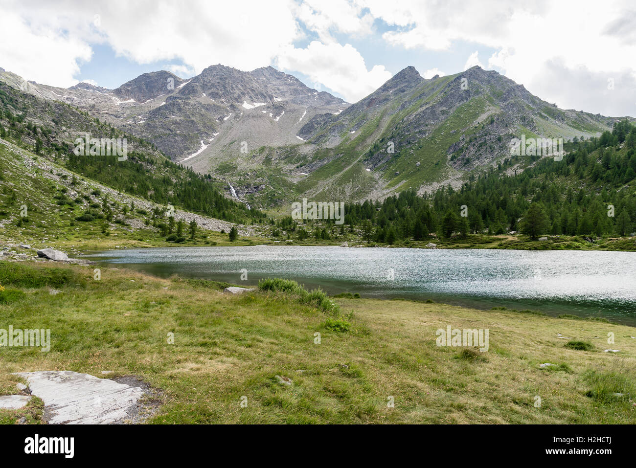 a view of veny valley at aosta italy Stock Photo - Alamy