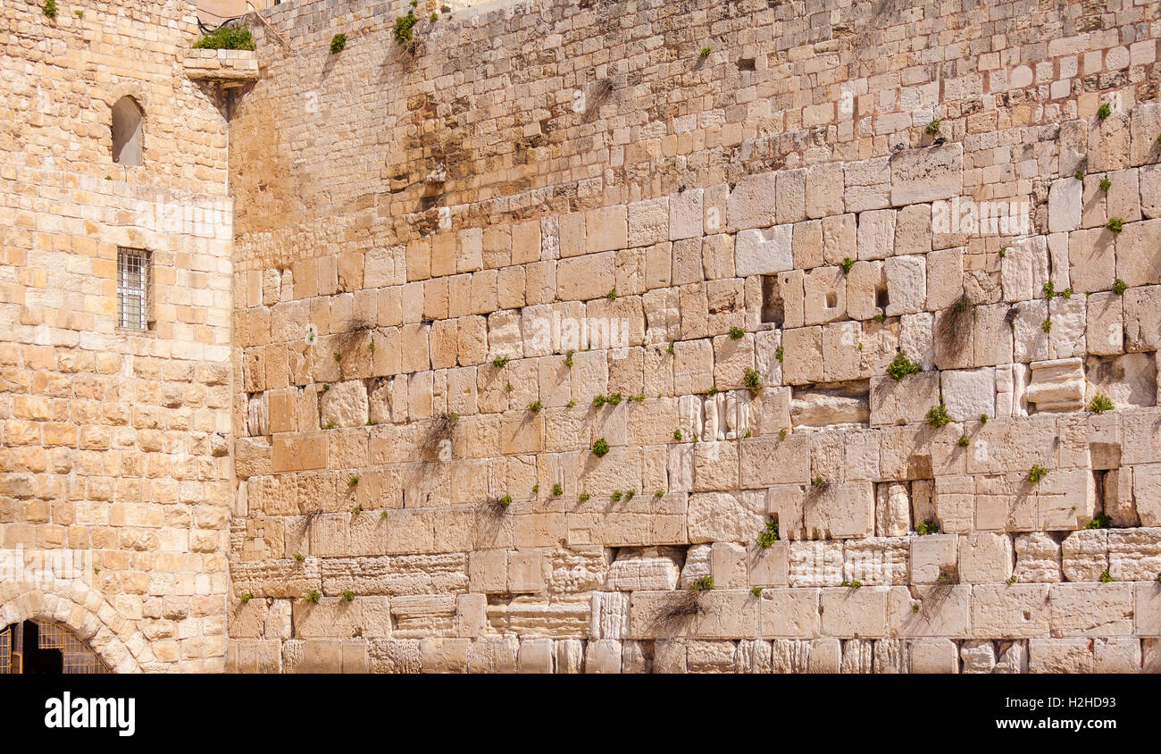 Western Wall of ancient Temple, Jerusalem, Israel Stock Photo - Alamy