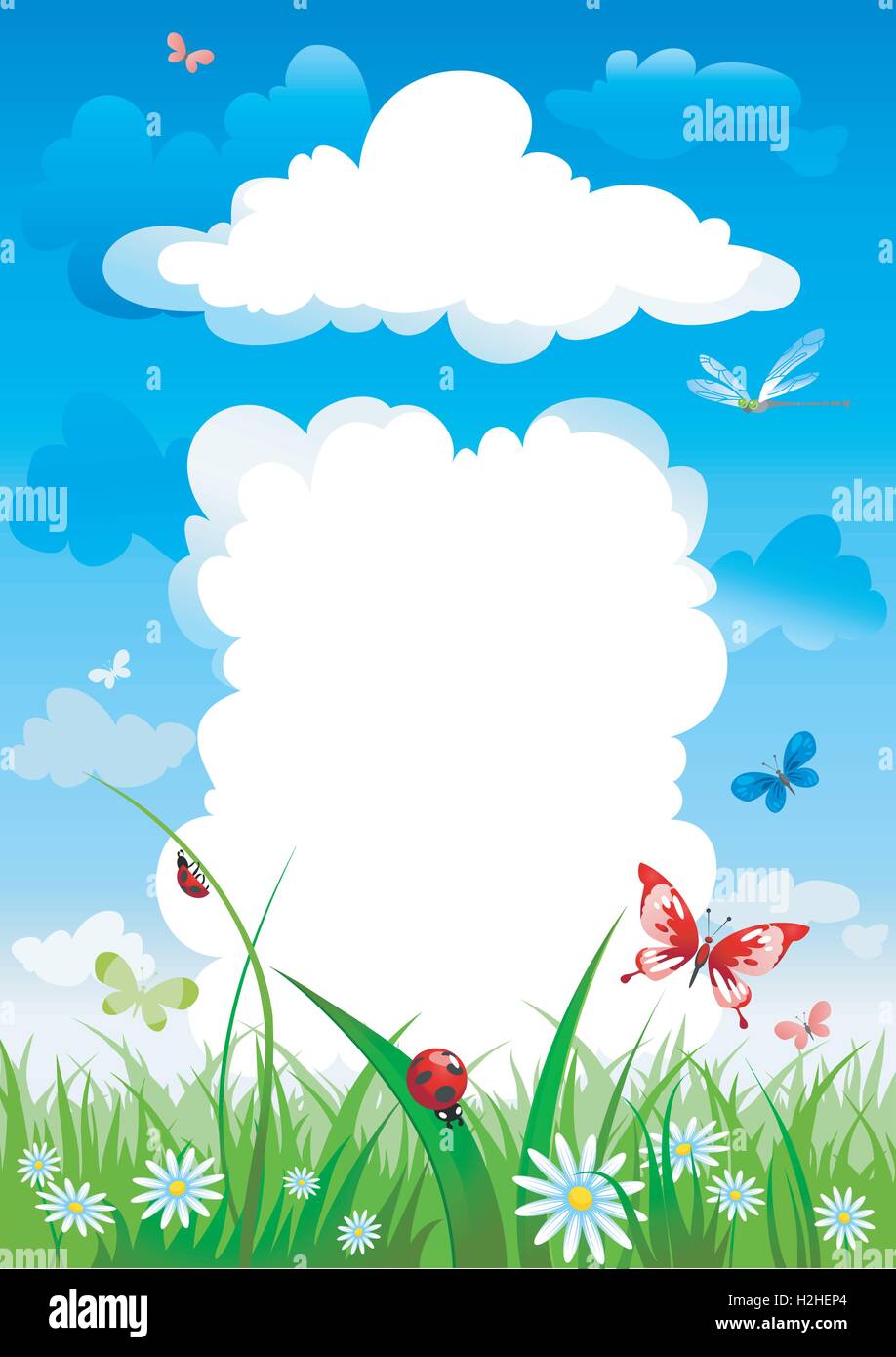 Lady bird blue house hi-res stock photography and images - Alamy