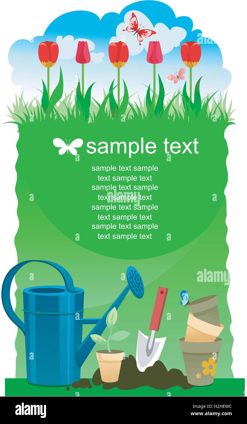 Sowing garden lawn Stock Vector Images - Alamy