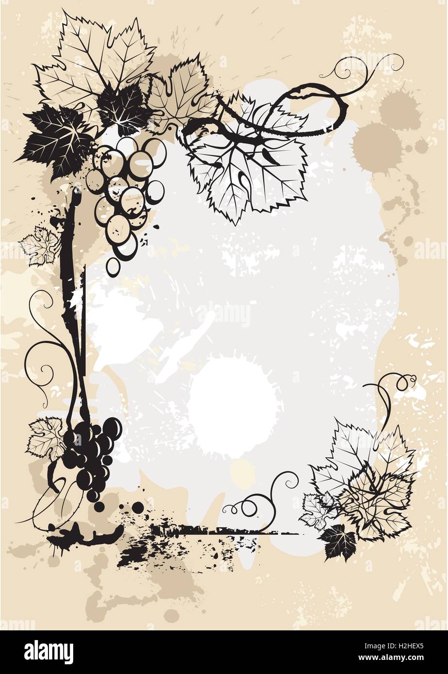 Growing grapes for wine Stock Vector Images - Alamy