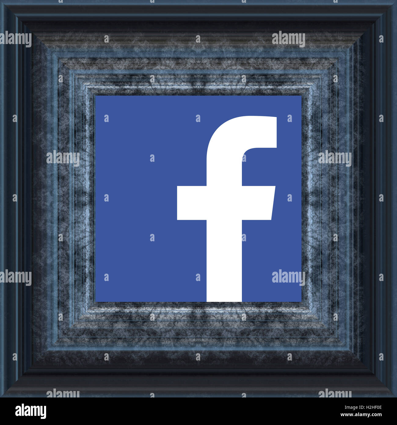 Facebook logo framed Stock Photo - Alamy