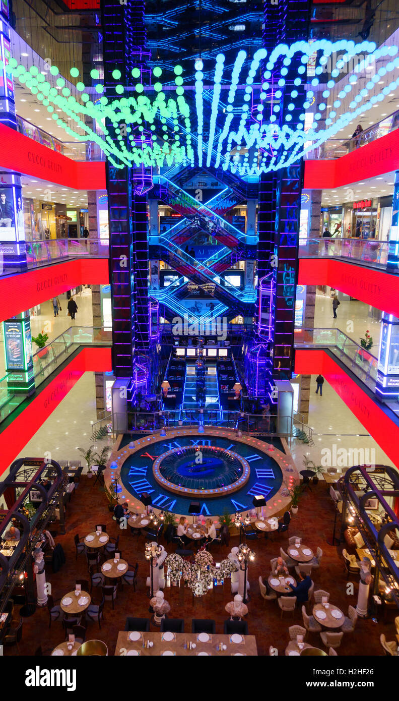 Interior of luxury Evropejskij mall in the city centre Stock Photo - Alamy