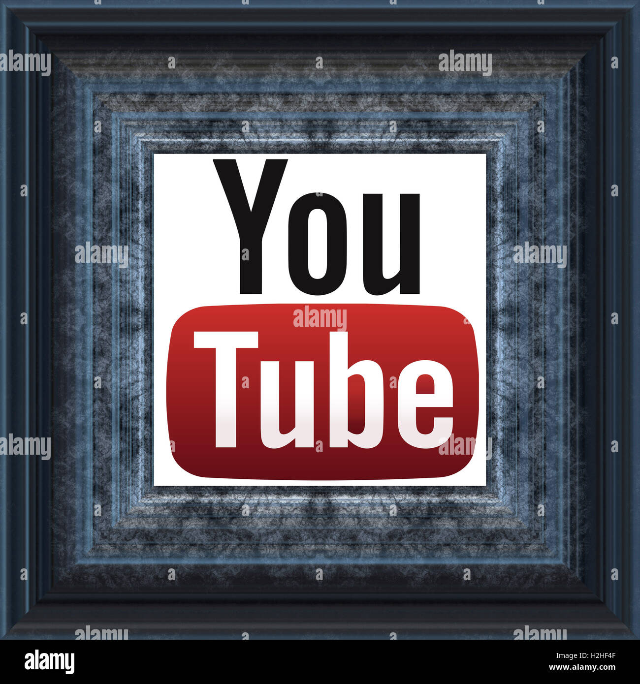 YouTube logo framed Stock Photo - Alamy