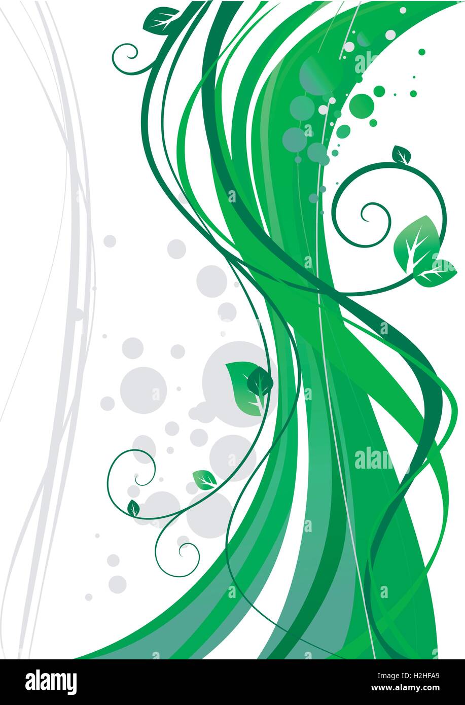 Wave floral abstract Stock Vector Image & Art - Alamy