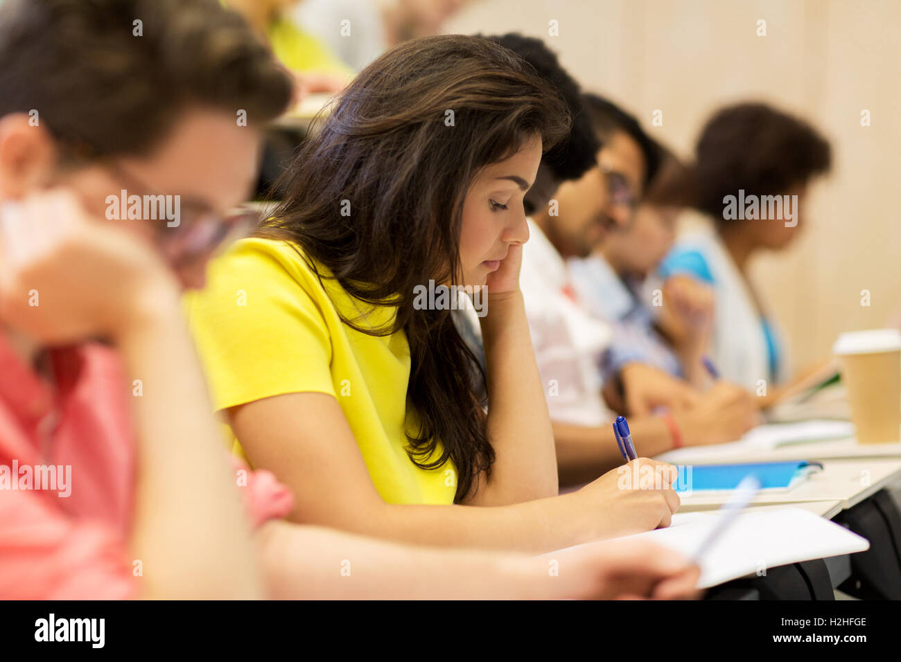group of international students on lecture Stock Photo - Alamy