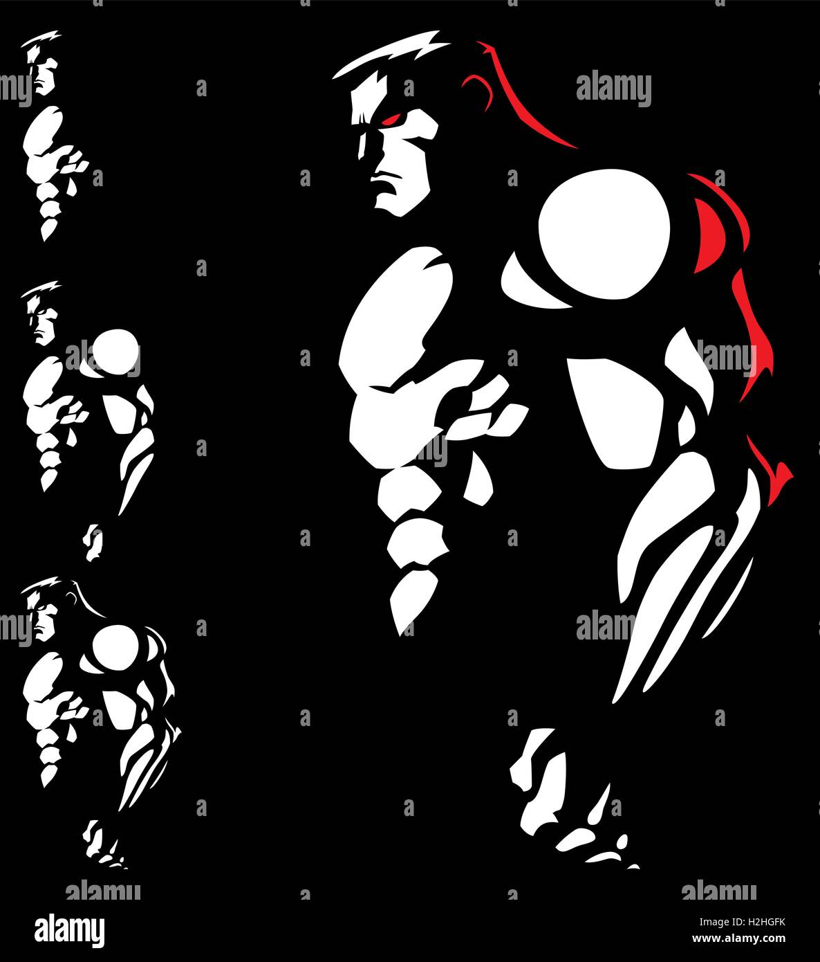 Strong wrestler Stock Vector Images - Alamy