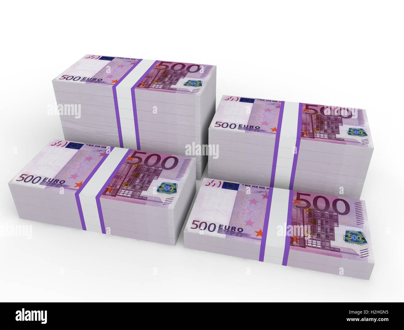 Stacks of Euro notes Stock Photo - Alamy