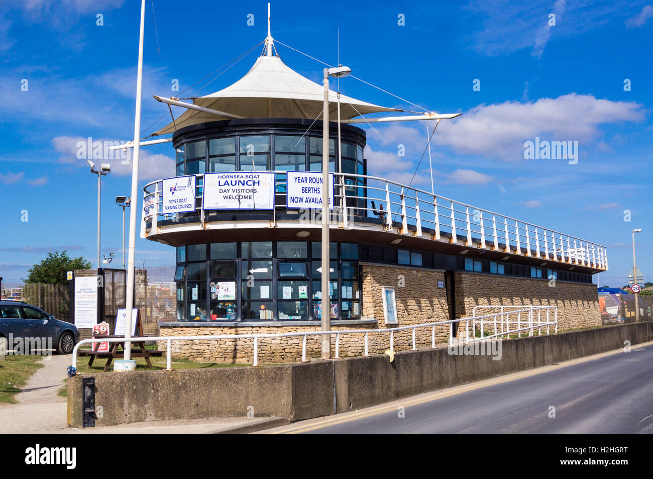 Hornsea Boat launch boatyard, East Riding, Yorkshire, England Stock ...