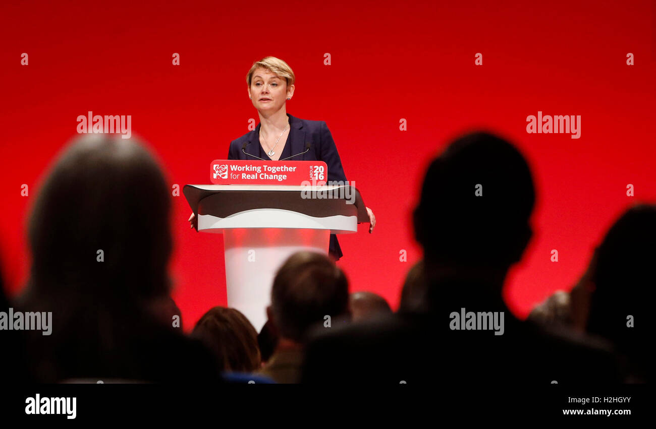 Chair Of Labours Refugee Task Force Yvette Cooper Delivers Her Speech