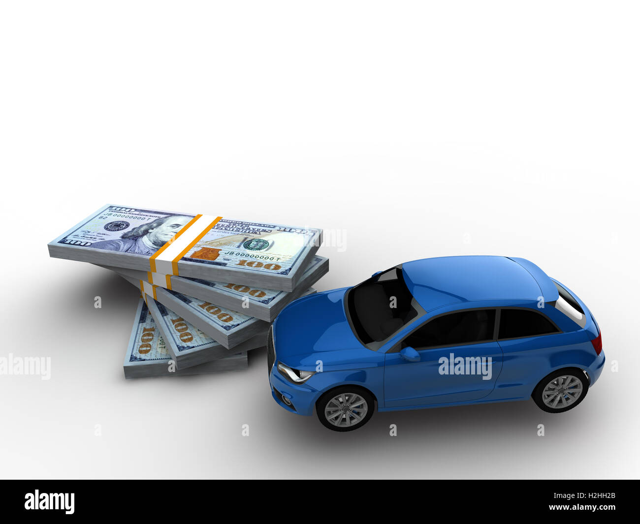 Money and Car Stock Photo - Alamy