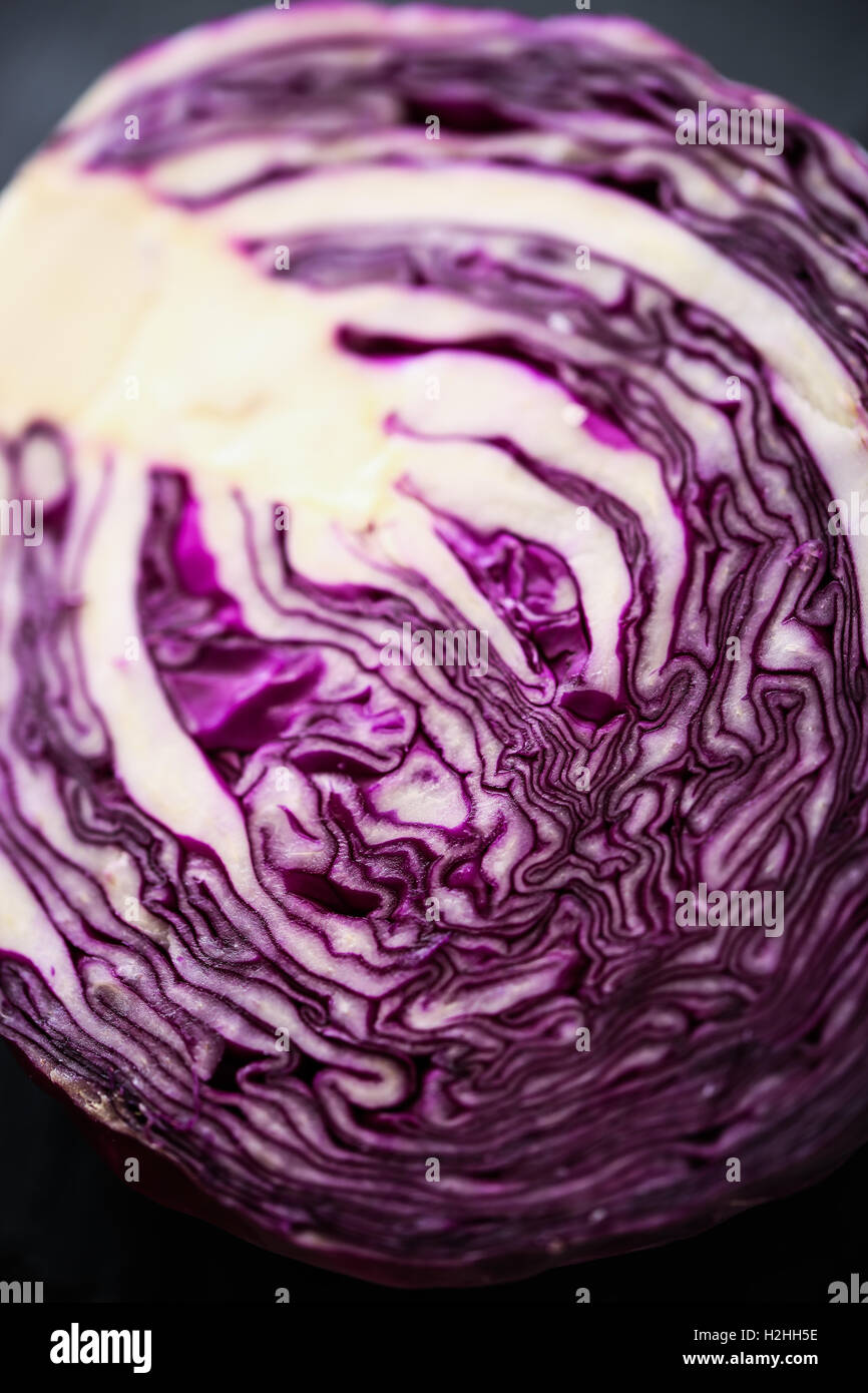 Red Cabbage closeup Stock Photo - Alamy