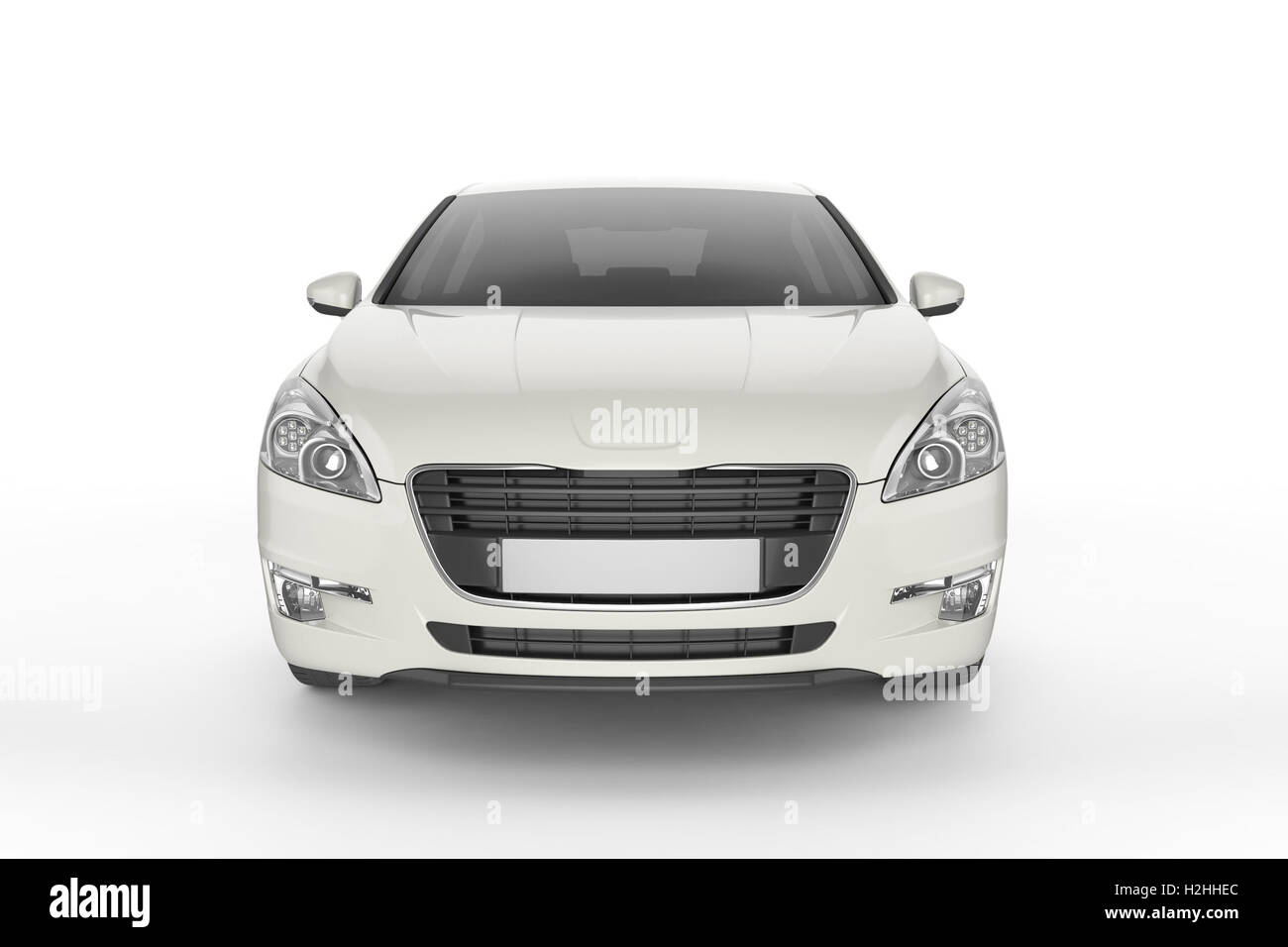 City car with blank surface for your creative design. 3D illustration ...