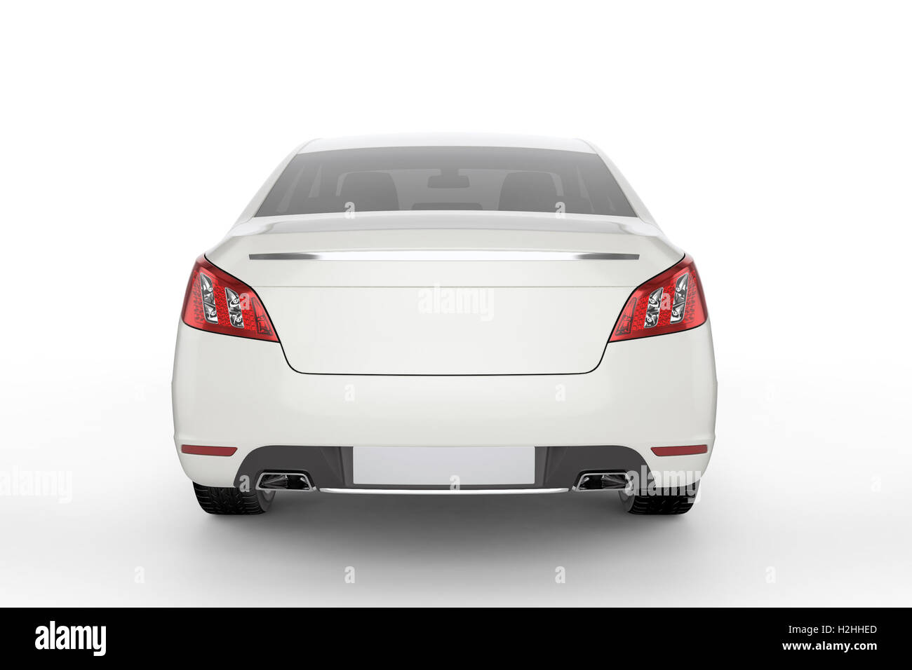 City car with blank surface for your creative design. 3D illustration ...