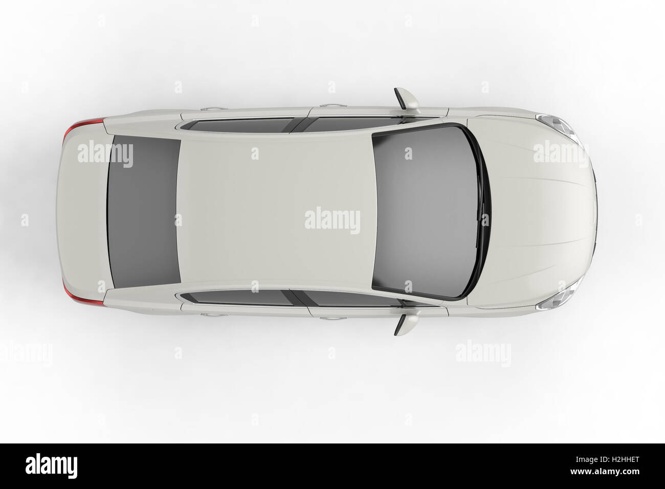 City car with blank surface for your creative design. 3D illustration ...