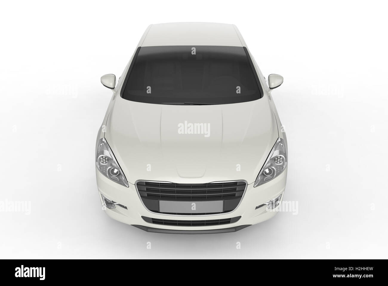 City car with blank surface for your creative design. 3D illustration ...