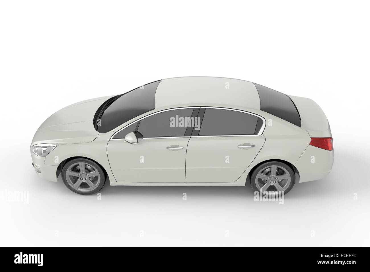 City car with blank surface for your creative design. 3D illustration ...