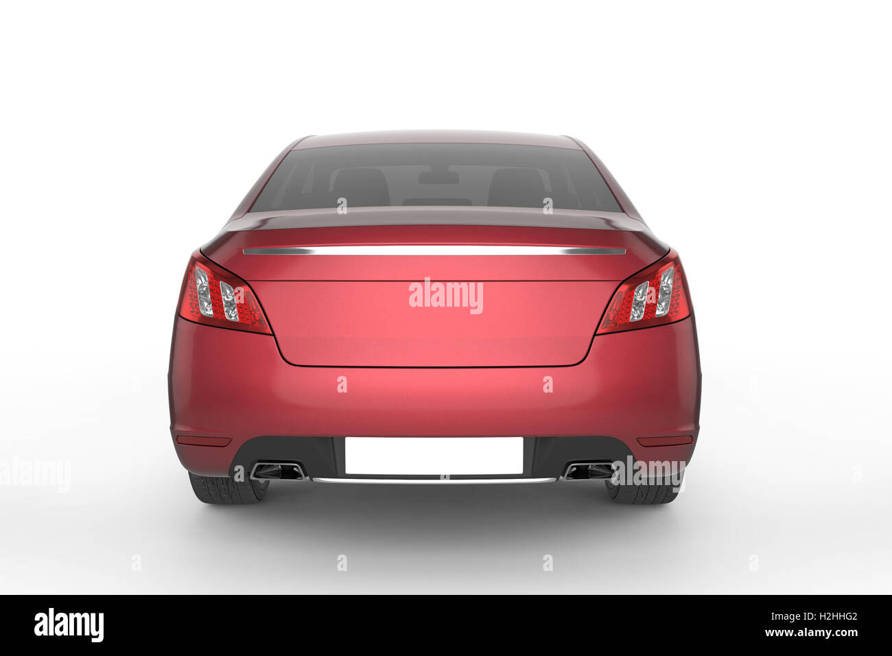 City car with blank surface for your creative design. 3D illustration ...