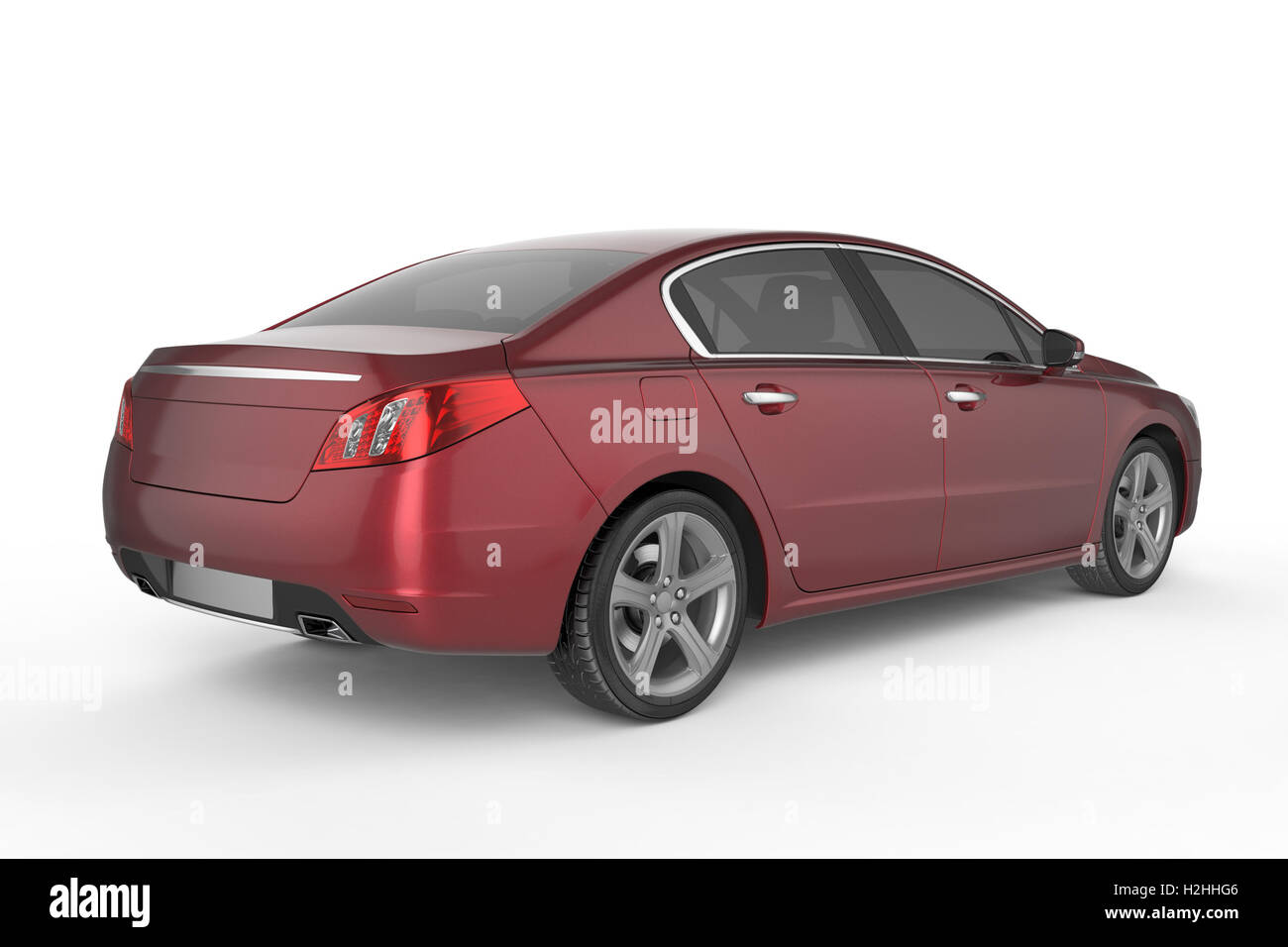 City car with blank surface for your creative design. 3D illustration ...