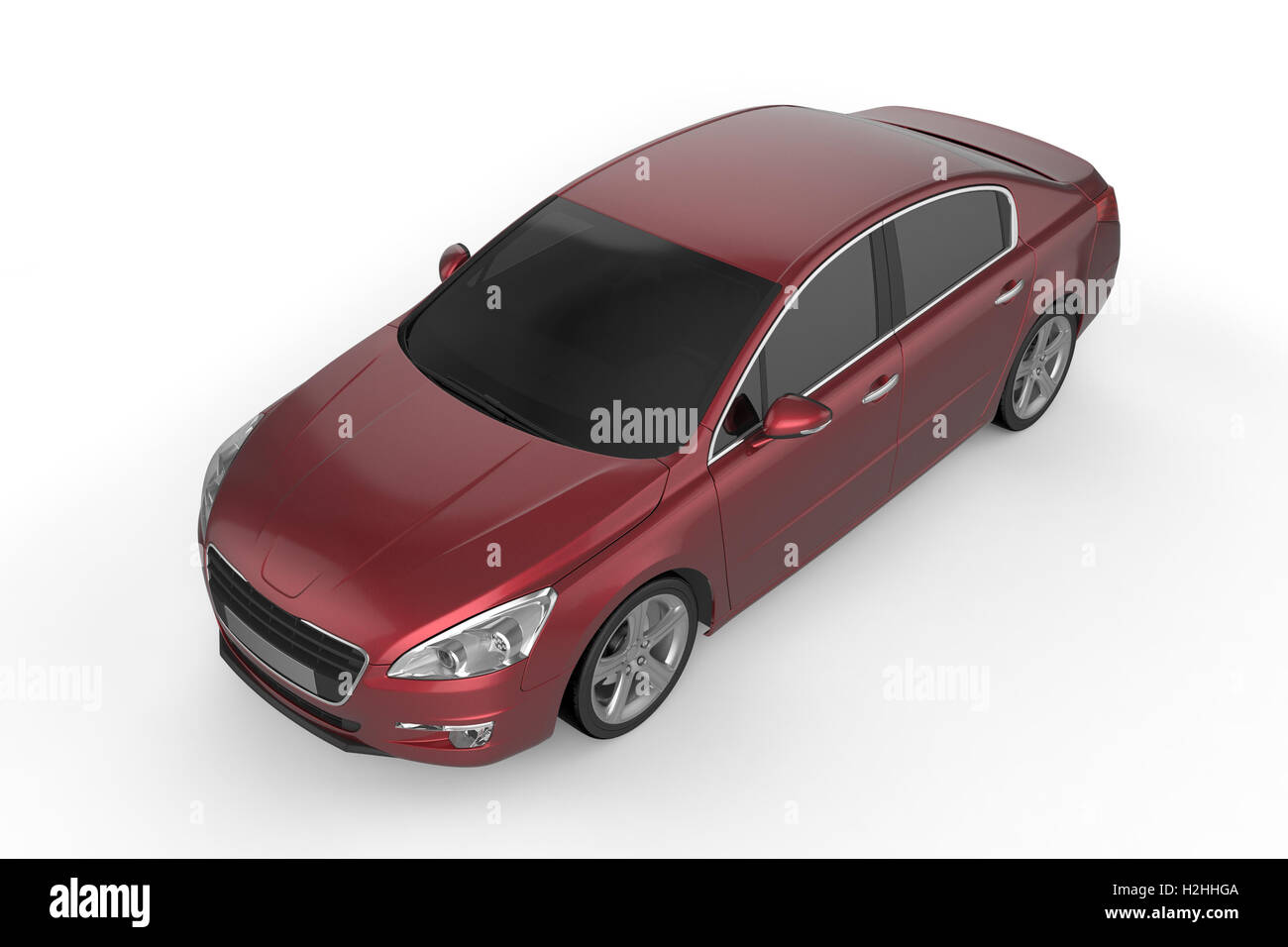 City car with blank surface for your creative design. 3D illustration ...