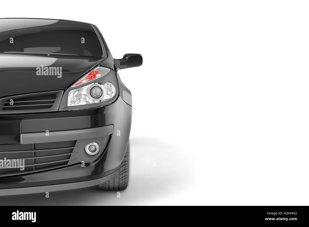 City car with blank surface for your creative design. 3D illustration ...