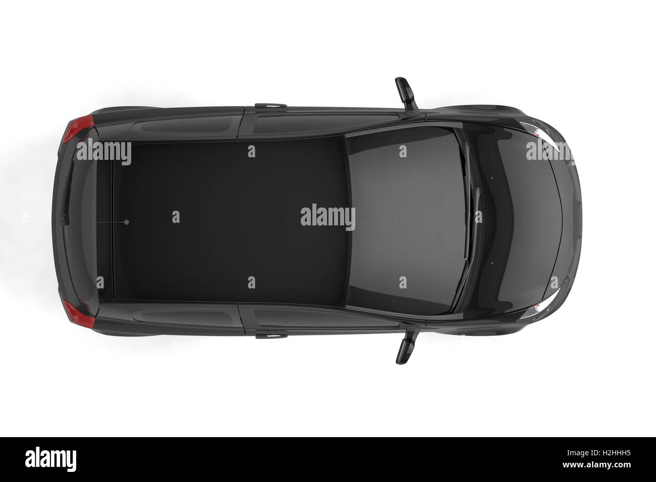 City car with blank surface for your creative design. 3D illustration ...