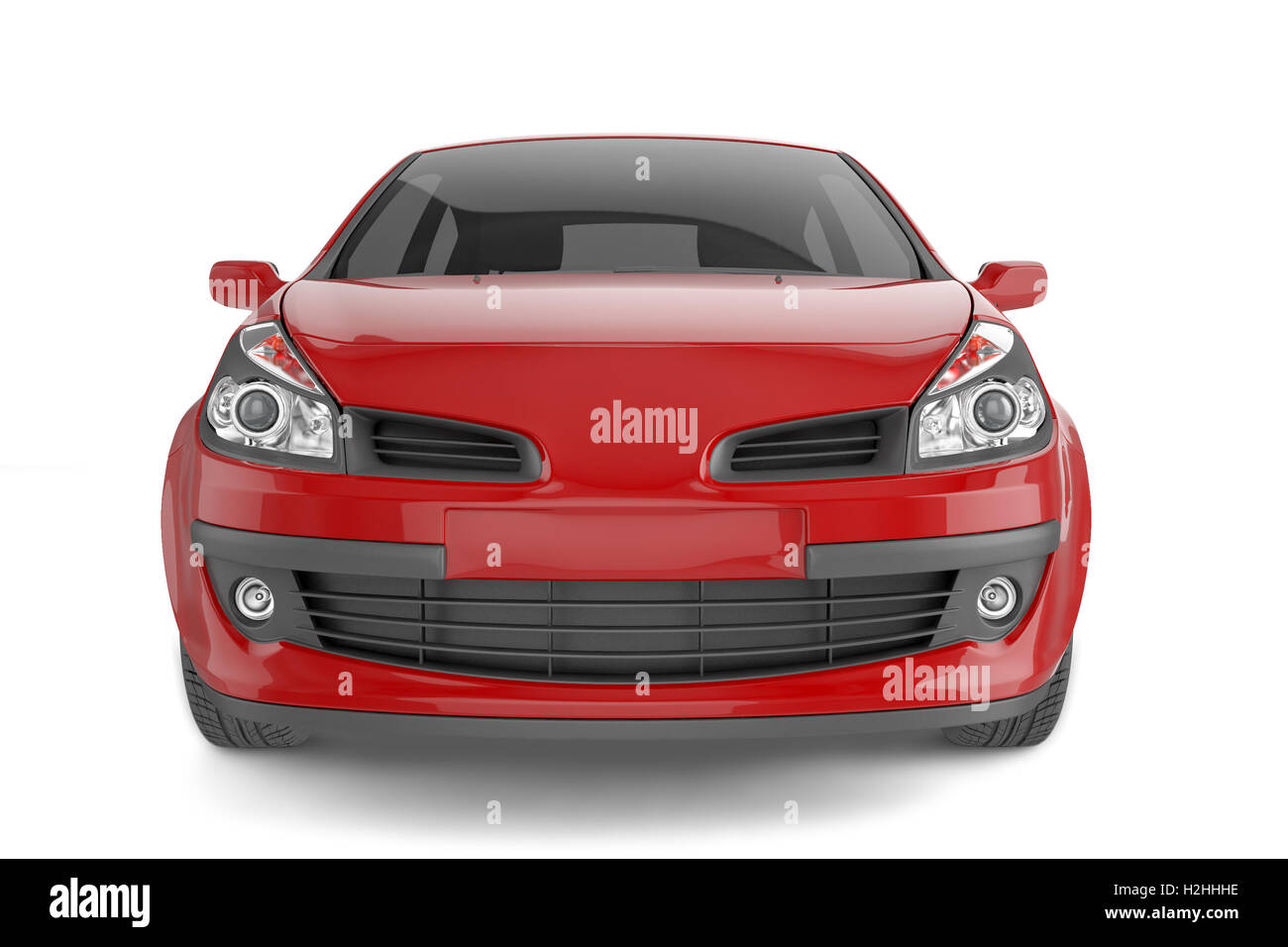 City car with blank surface for your creative design. 3D illustration ...