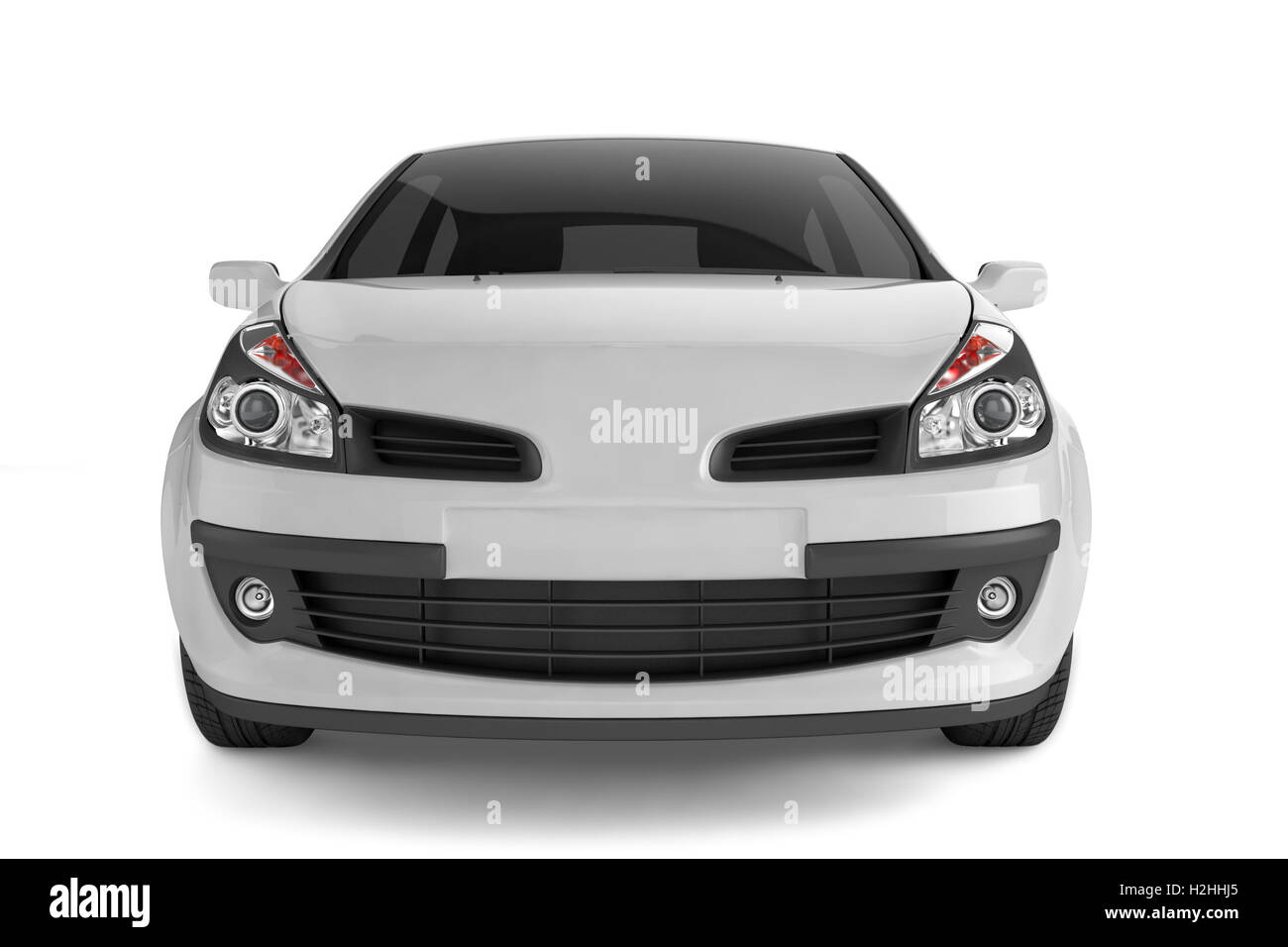 City car with blank surface for your creative design. 3D illustration ...