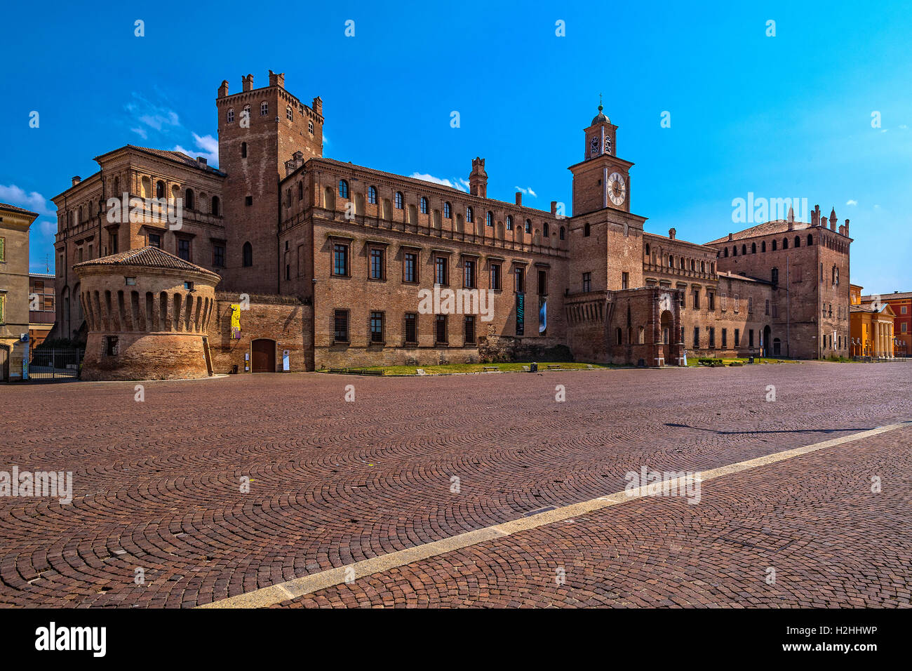 Italy Emilia Romagna Carpi Piazza Martiri the castle of Pio Stock Photo ...
