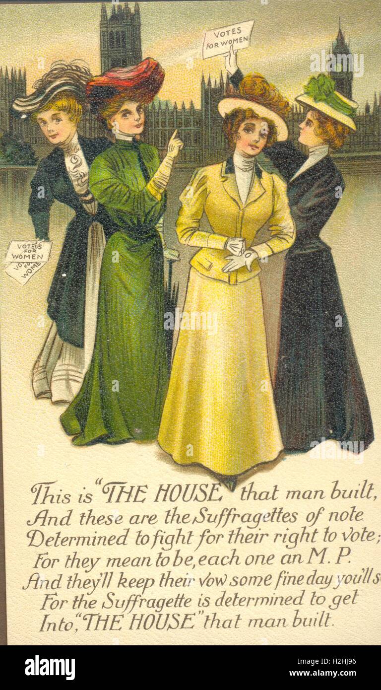 Postcard in series promoting the suffragette cause Stock Photo - Alamy