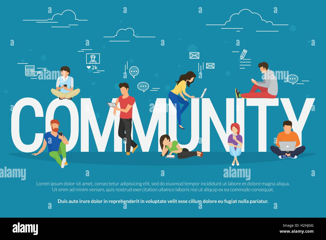 Community concept illustration Stock Vector Image & Art - Alamy