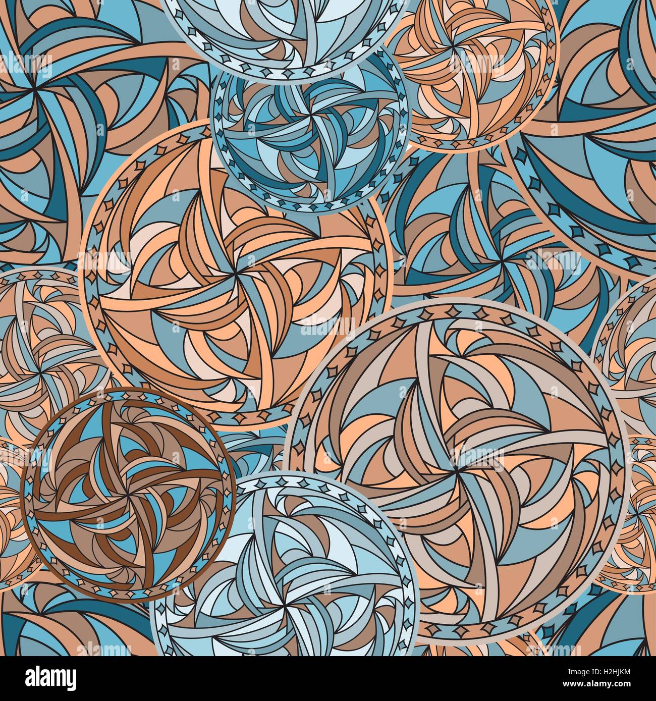 round mandala seamless vector Stock Vector Image & Art - Alamy