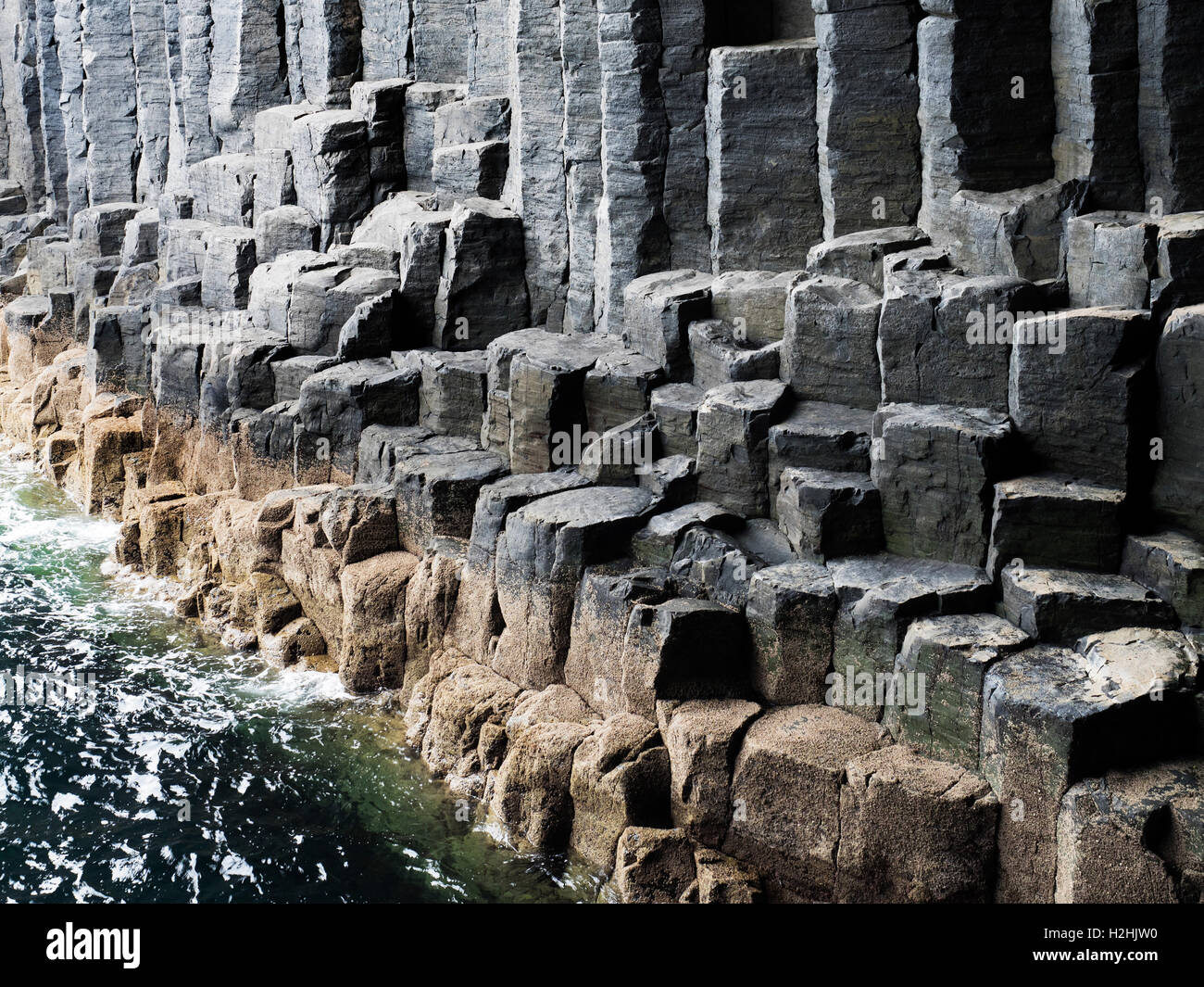 Basalt Columns in the Mouth of Fingals Cave Isle of Staffa Argyll and ...
