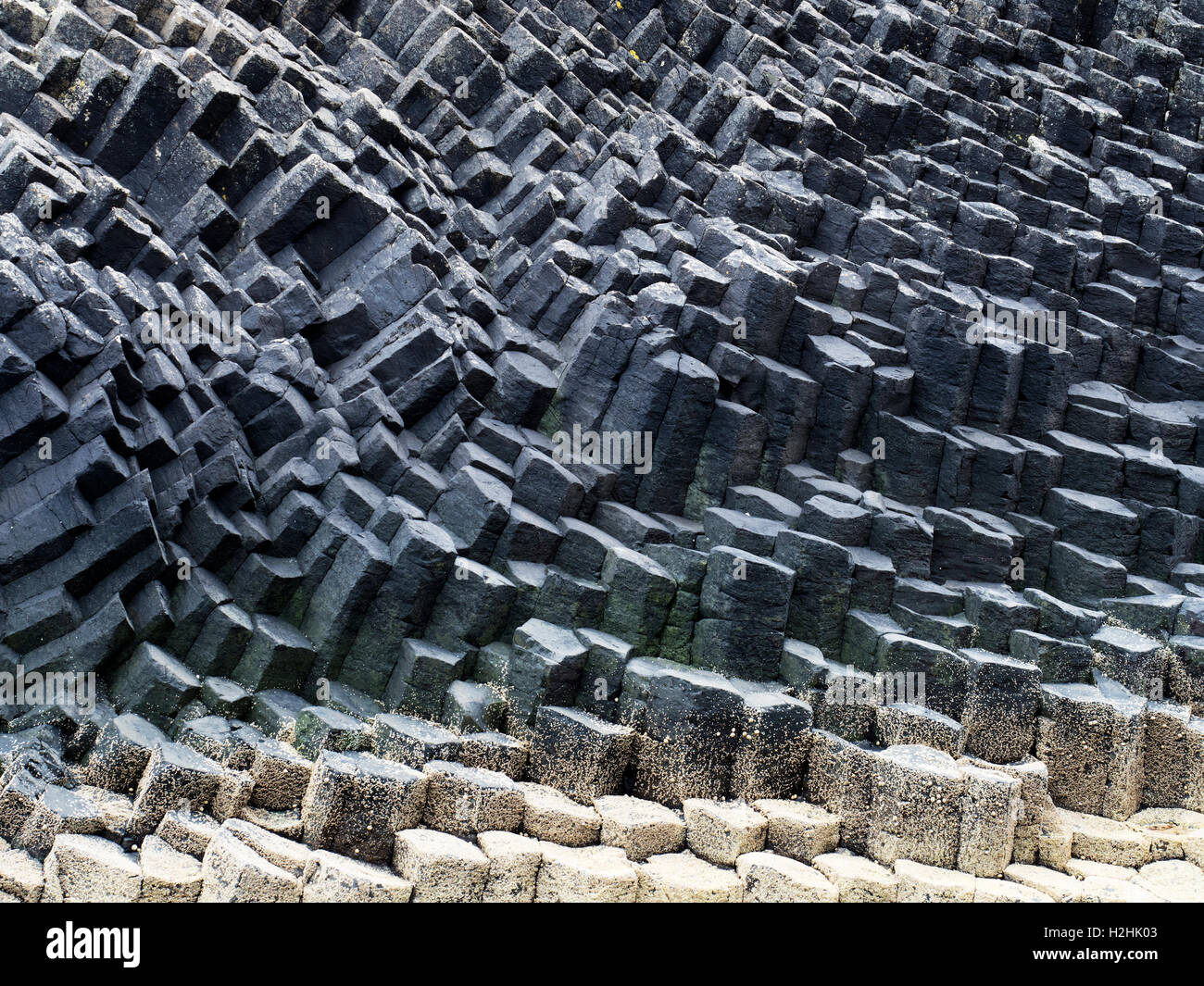 Basalt Columns on the Isle of Staffa Argyll and Bute Scotland Stock ...