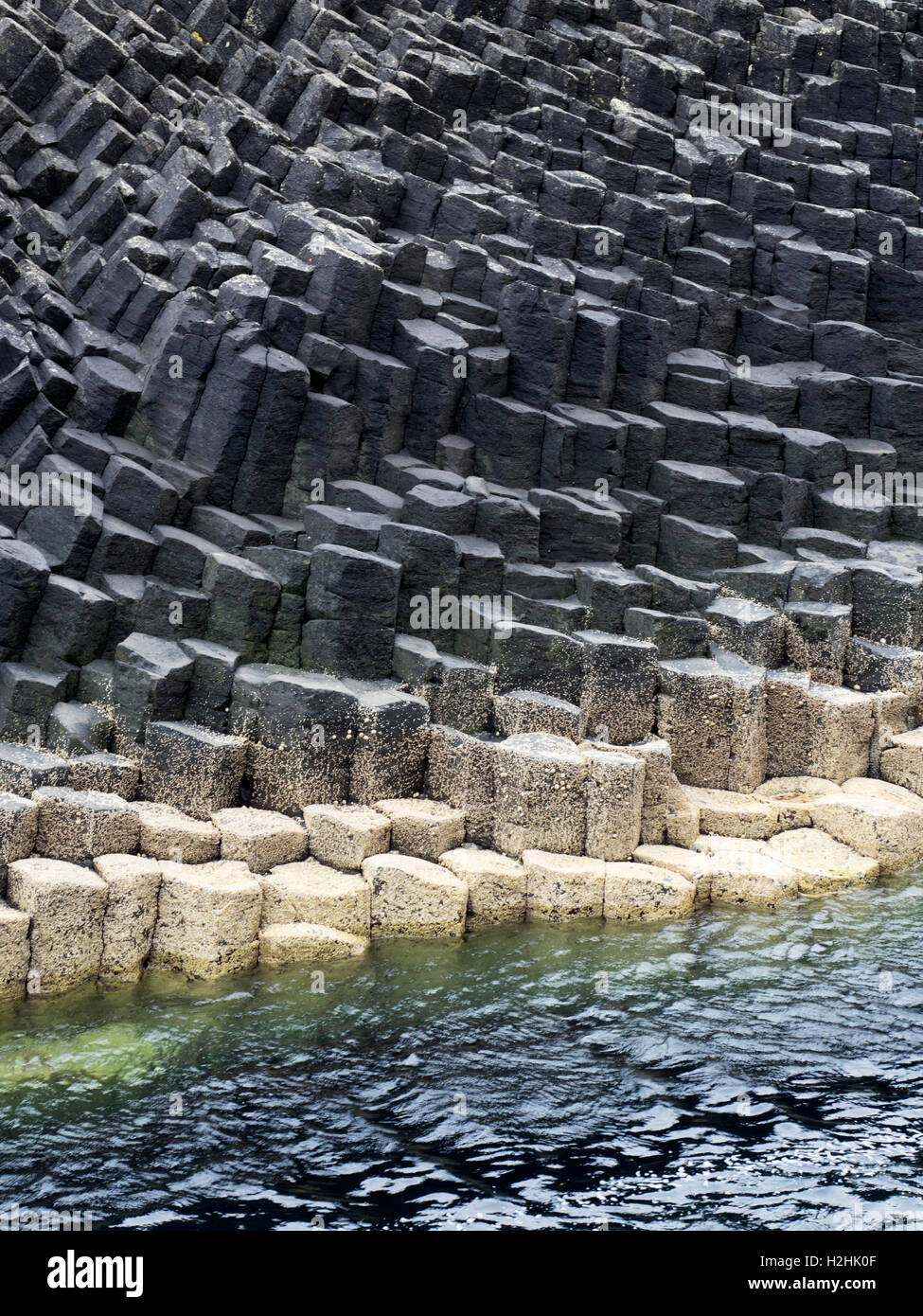 Basalt Columns by the Shore on the Isle of Staffa Argyll and Bute ...