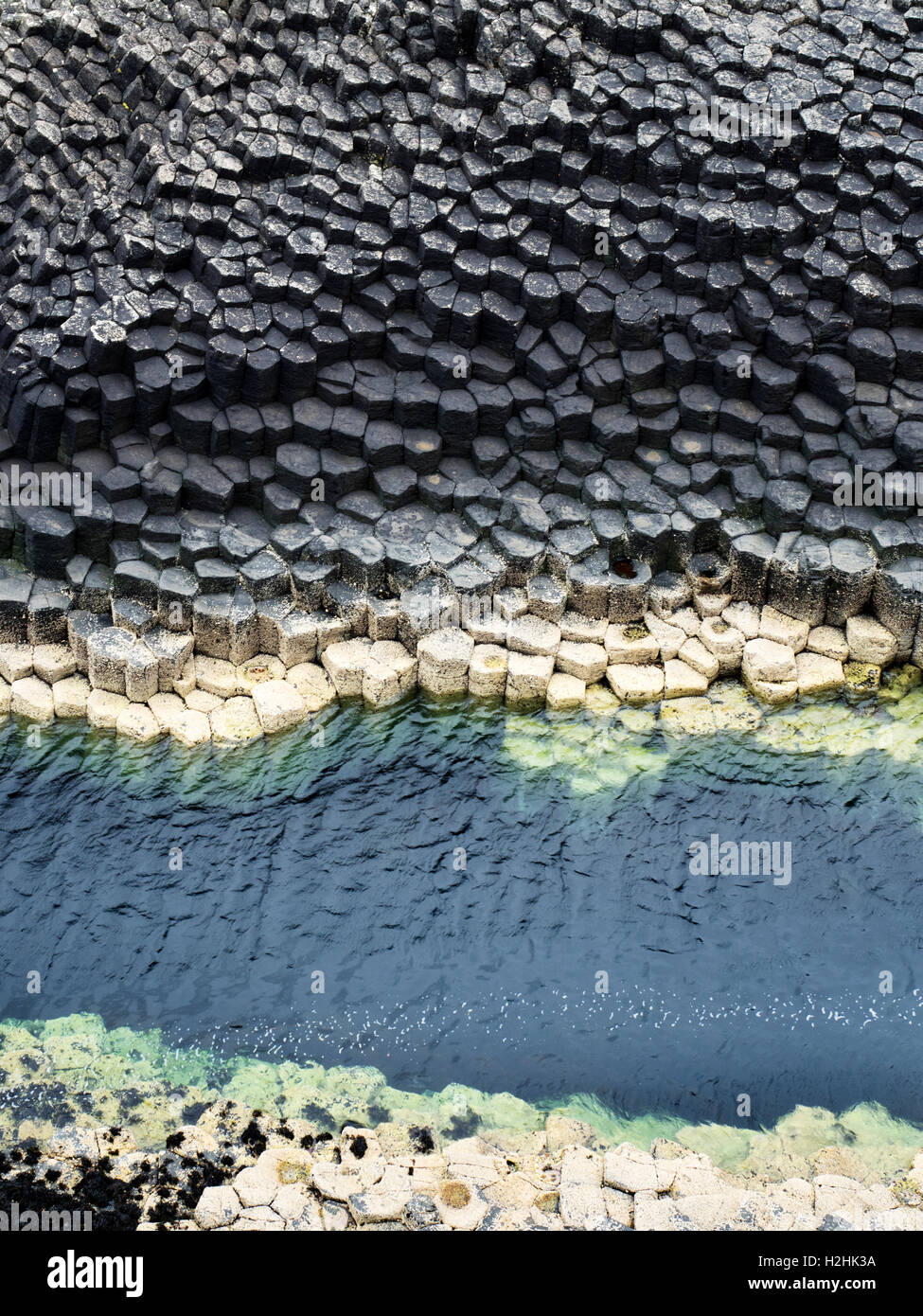 Basalt Columns on the Isle of Staffa Argyll and Bute Scotland Stock ...