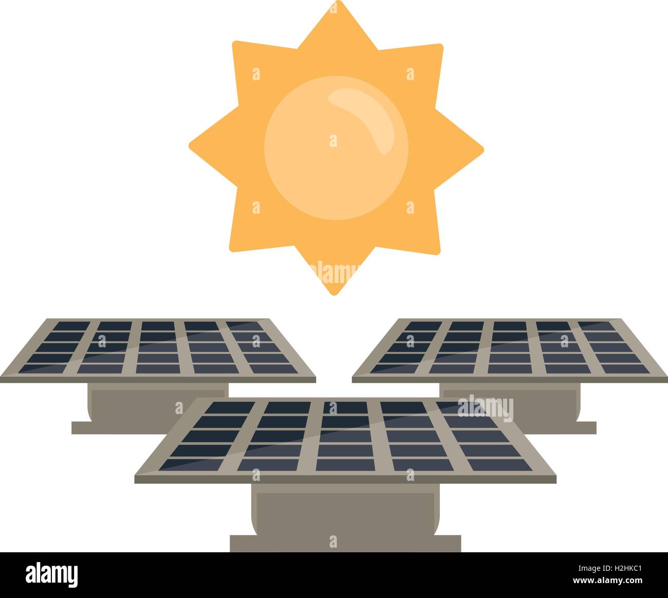Isolated solar panel with sun design Stock Vector Image & Art - Alamy