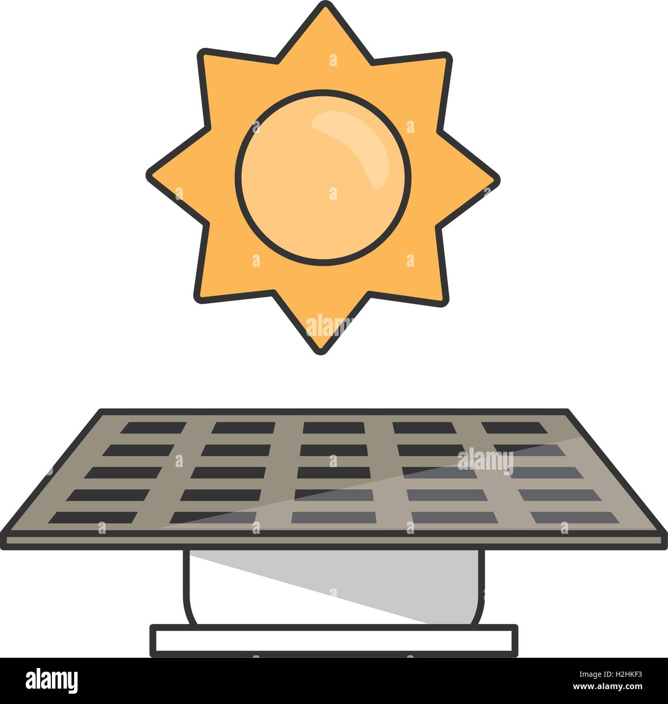 Isolated solar panel with sun design Stock Vector Image & Art - Alamy