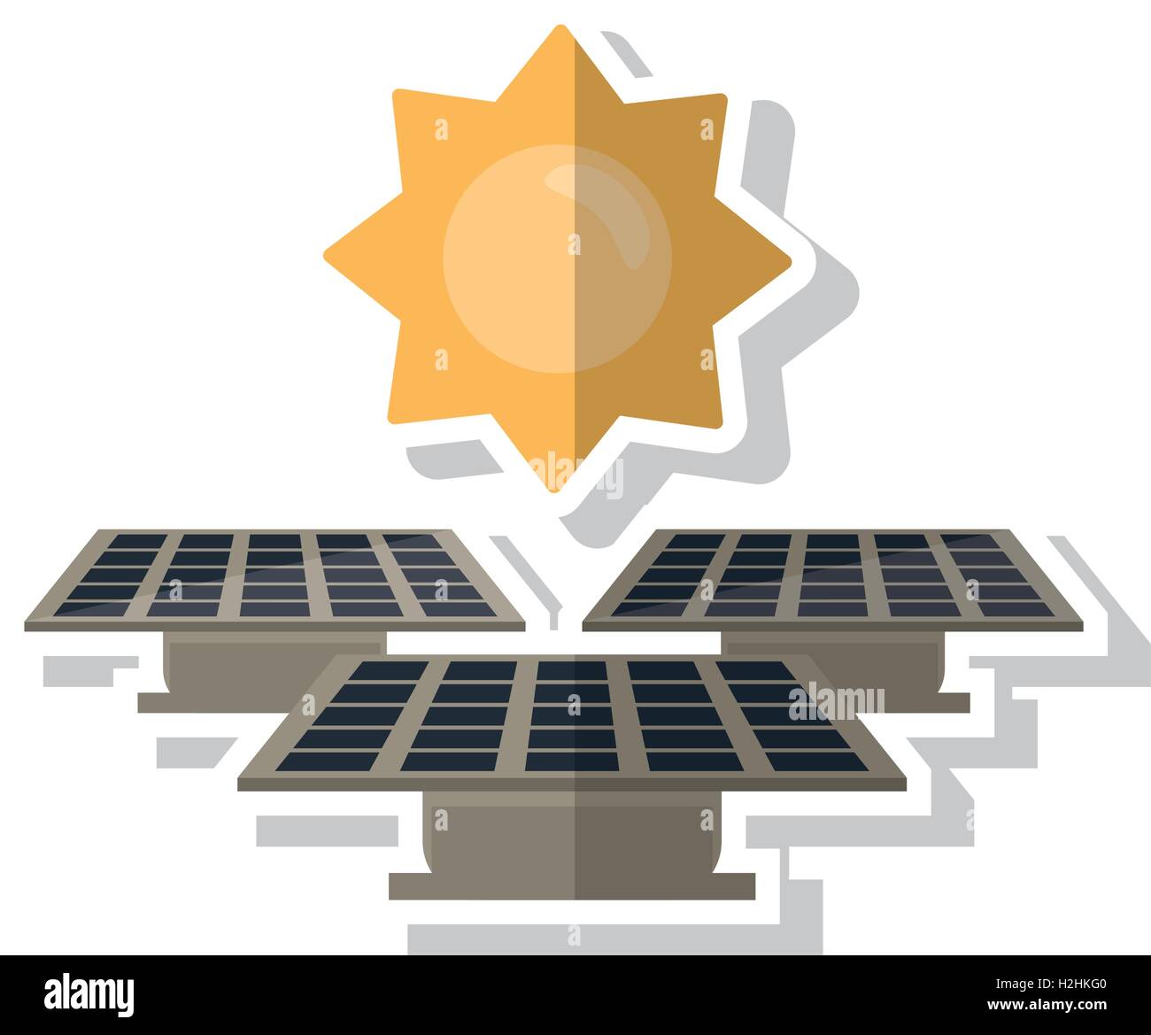 Isolated solar panel with sun design Stock Vector Image & Art - Alamy