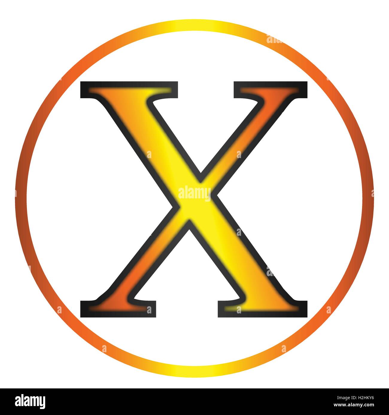 Chi a letter from the Greek alphabet isolated over a white Background ...