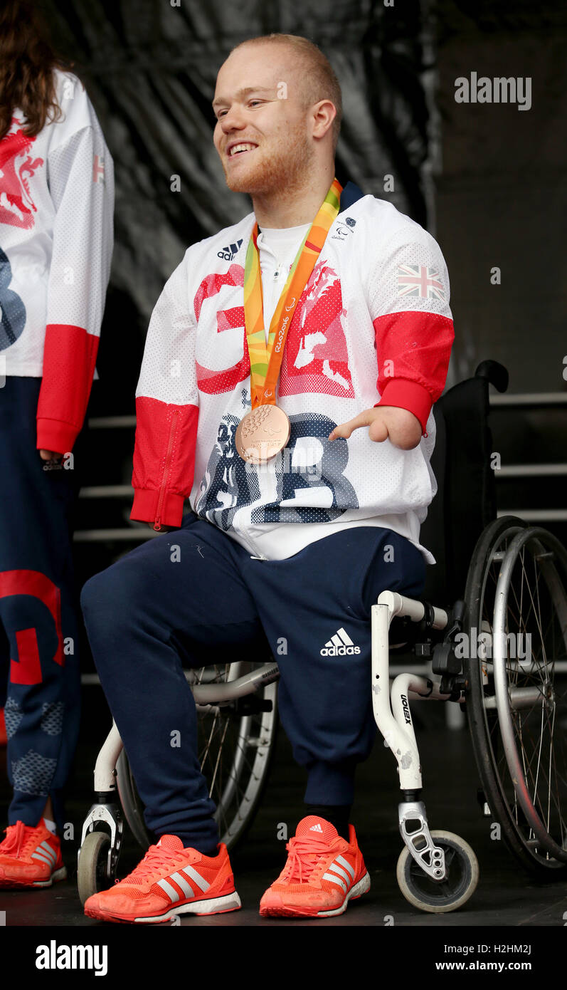 Great Britain's Andrew Mullen during the homecoming event at Festival ...