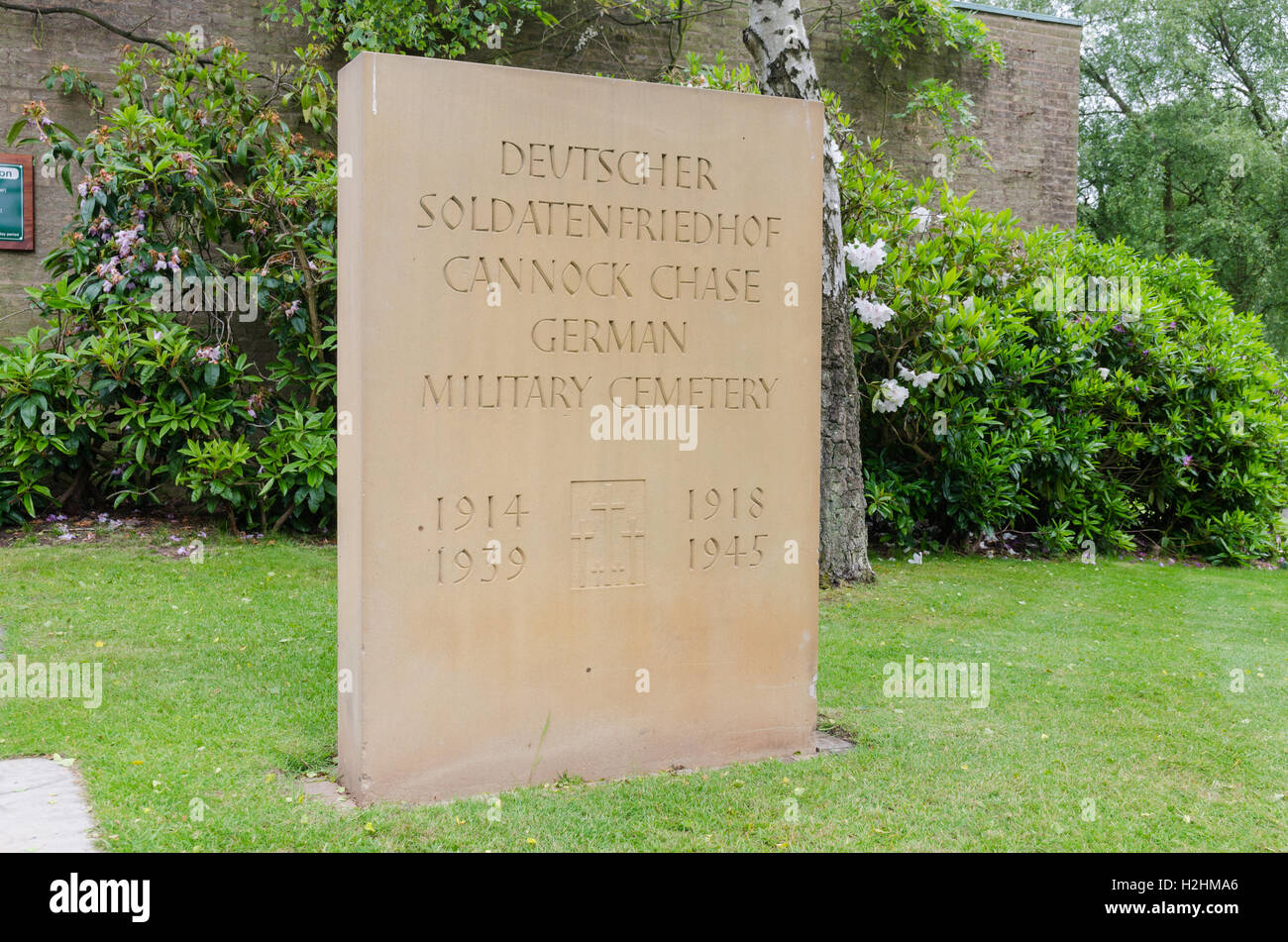 German Military Cemetery in Cannock Chase, Staffordshire Stock Photo ...