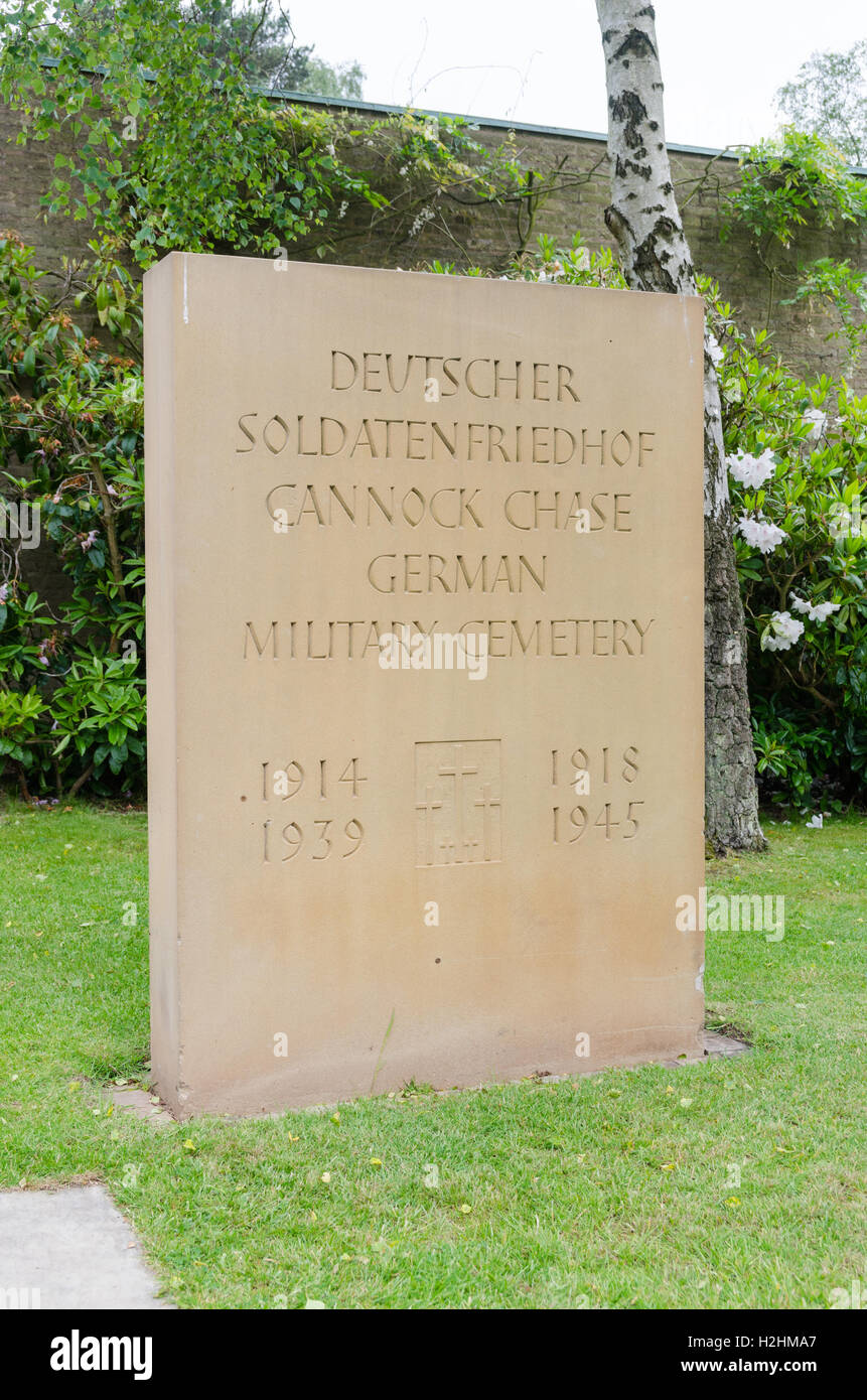 German Military Cemetery in Cannock Chase, Staffordshire Stock Photo ...