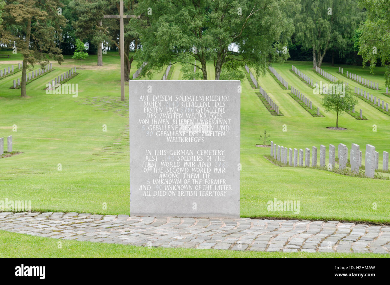 German Military Cemetery in Cannock Chase, Staffordshire Stock Photo ...
