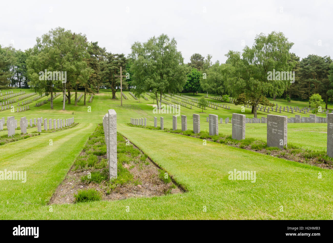 German Military Cemetery in Cannock Chase, Staffordshire Stock Photo ...