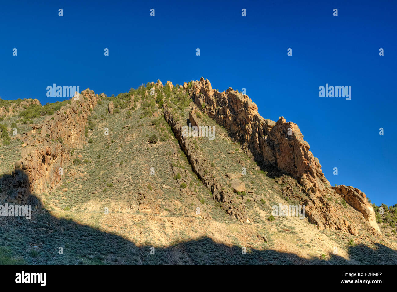 A rare view of the inside of the Grand Hogback, where Rifle Creek has ...