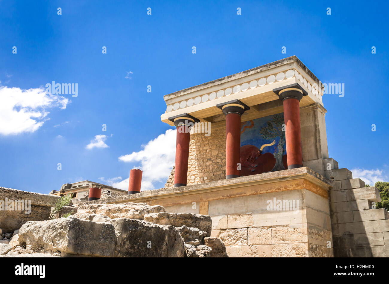 Knossos wall painting crete greece hi-res stock photography and images ...